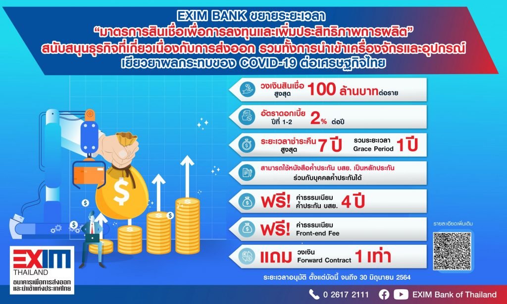 EXIM Thailand Extends “Investment and Production Efficiency Enhancement ...