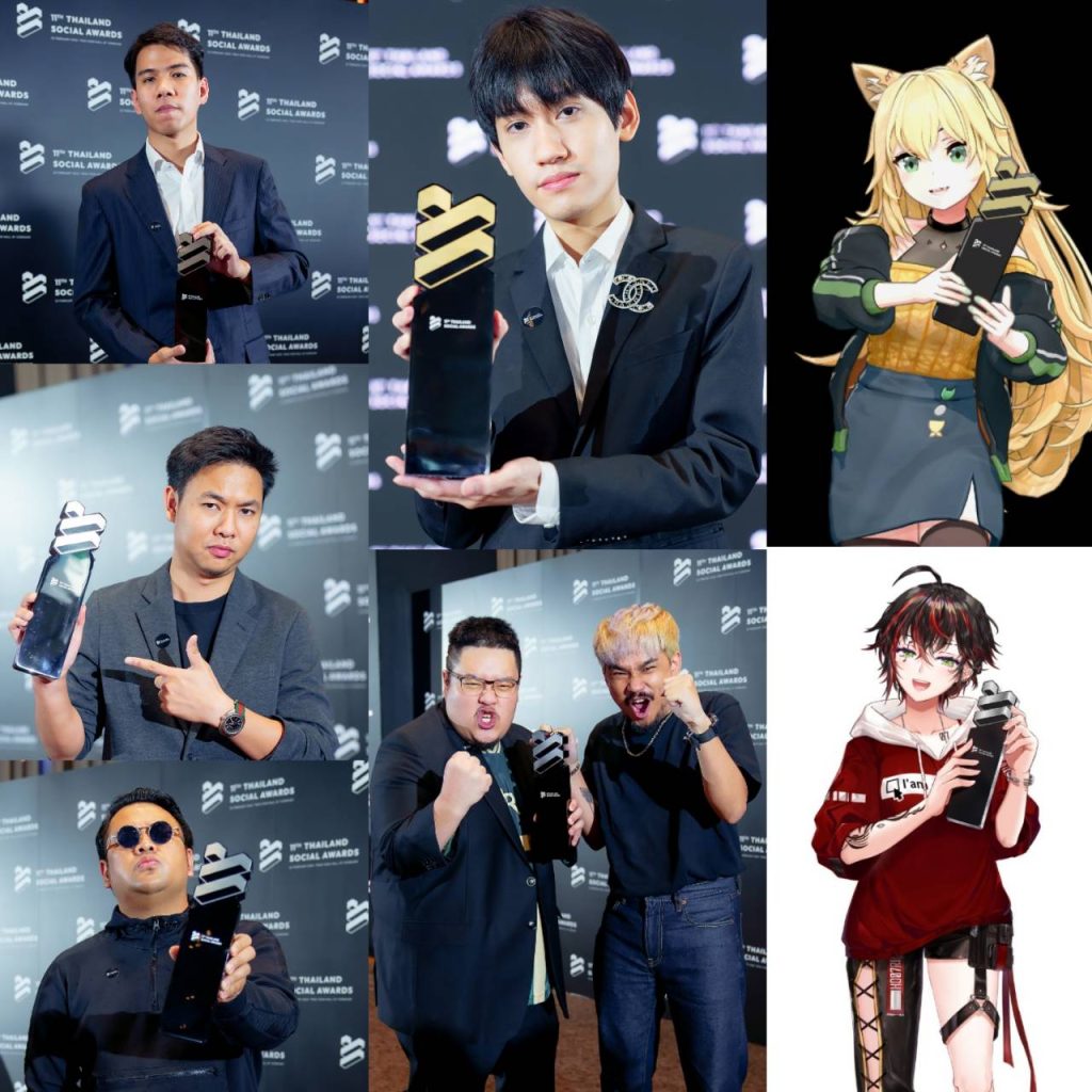 กิต งายย - ไอช่า สองอินฟลูเอนเซอร์สังกัด OSx Network คว้ารางวัลในงาน Thailand Social Awards ...