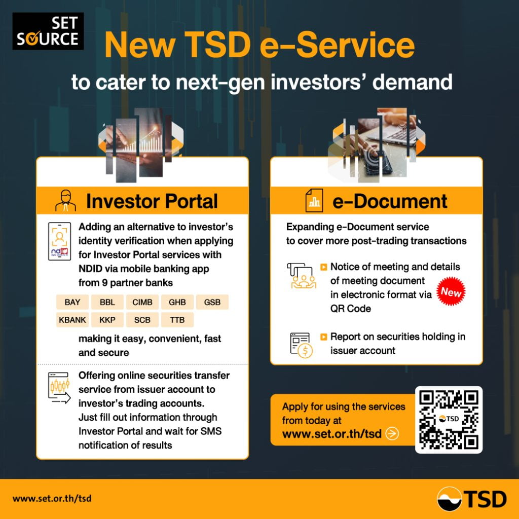TSD expands e-Service to cater to next-gen investors’ demand | ThaiPR.NET