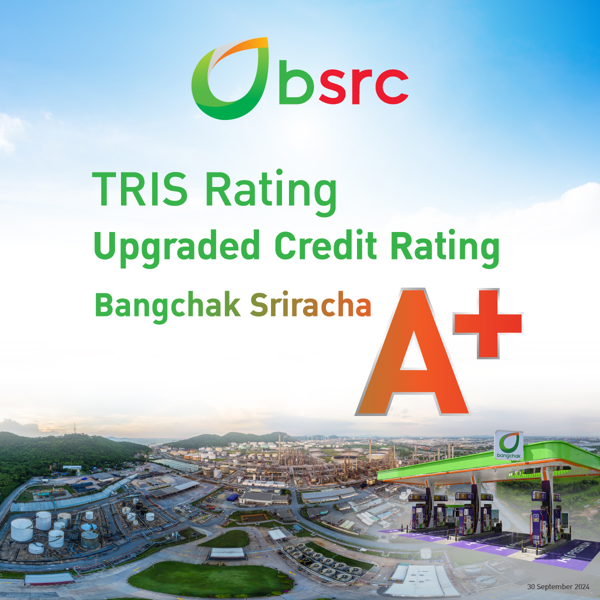 Bangchak Sriracha’s Credit Rating Firmly Upgraded to “A+” by Tris ...