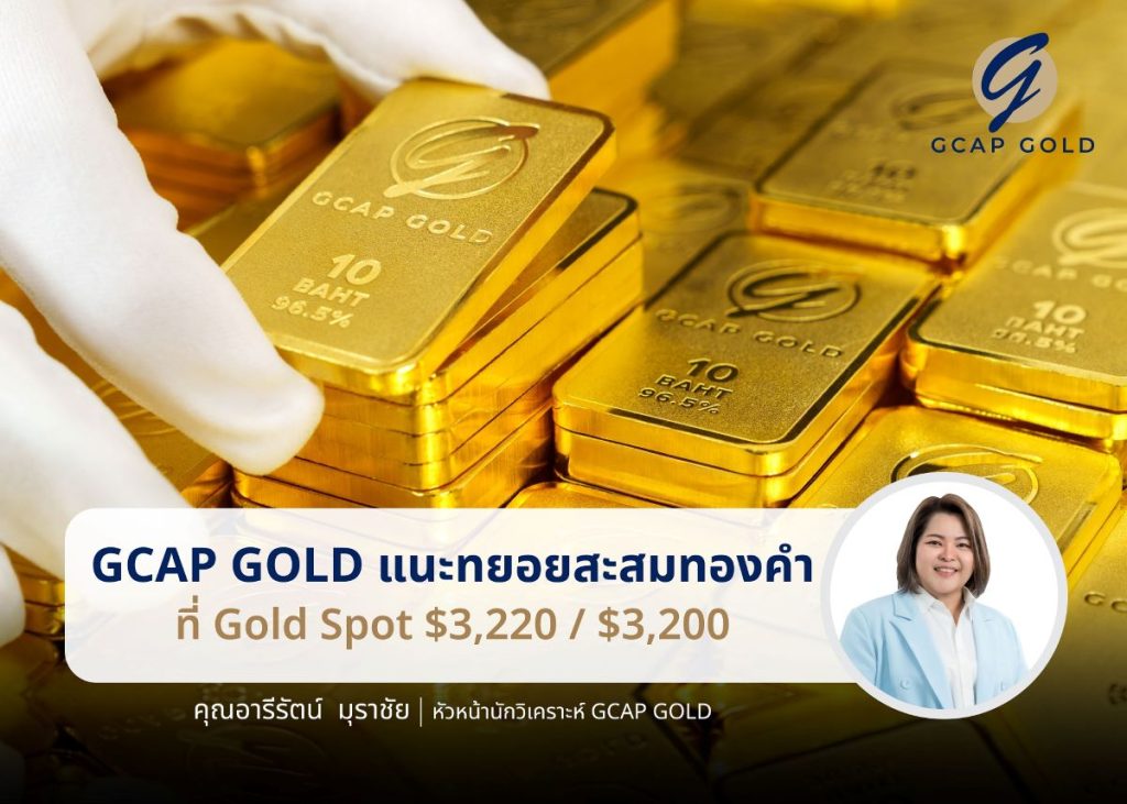 GCAP GOLD แนะทยอยสะสมที่ Gold Spot $3,220 / $3,200 | ThaiPR.NET