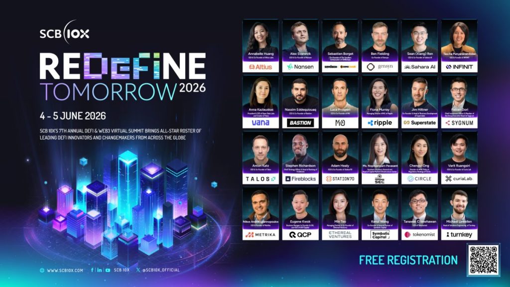 SCB 10X Announces 7th Annual REDeFiNE TOMORROW 2026 Global DeFi & Web3 ...